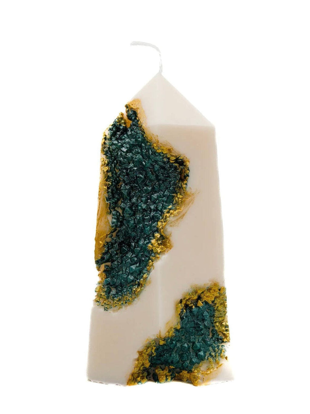 Emerald Geode Pillar Candle – Persephone's Hearth
